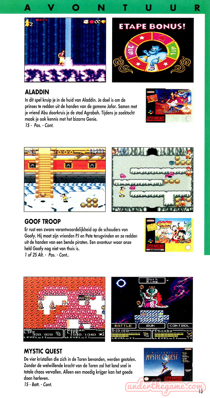 Catalogue Super Nintendo - 1993 [BE] - underthegame.com