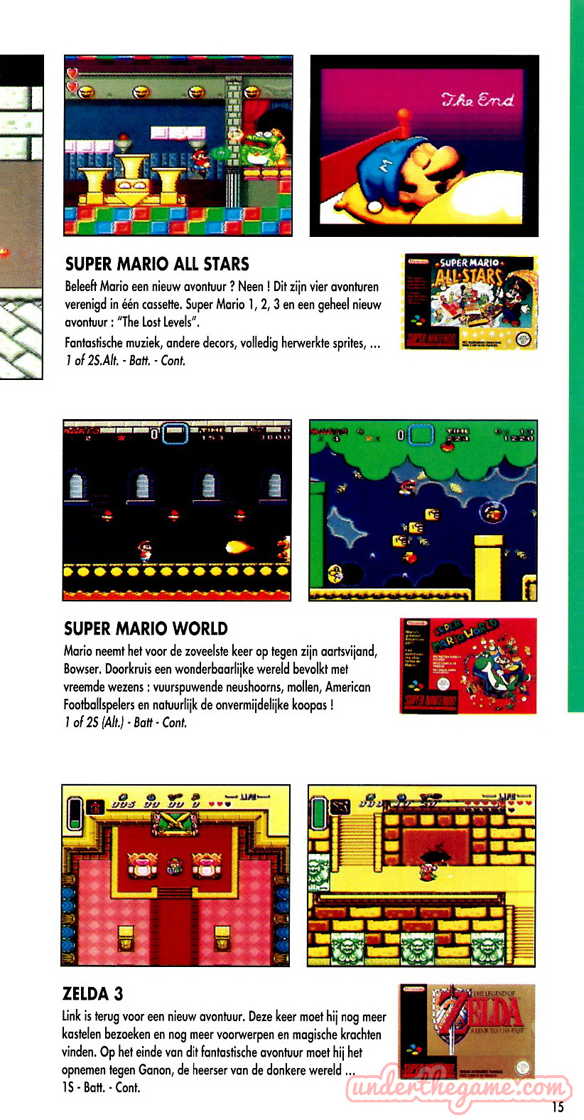 Catalogue Super Nintendo - 1993 [BE] - underthegame.com