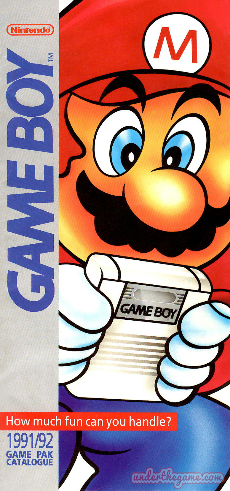 Catalogue Nintendo Game Pak - Game Boy - 1991-1992 [UKV] - underthegame.com