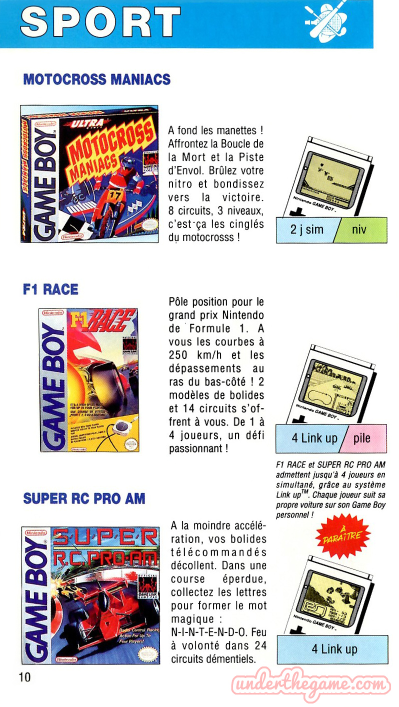 Catalogue Game Boy - Nintendo - 1991 [VF] - underthegame.com