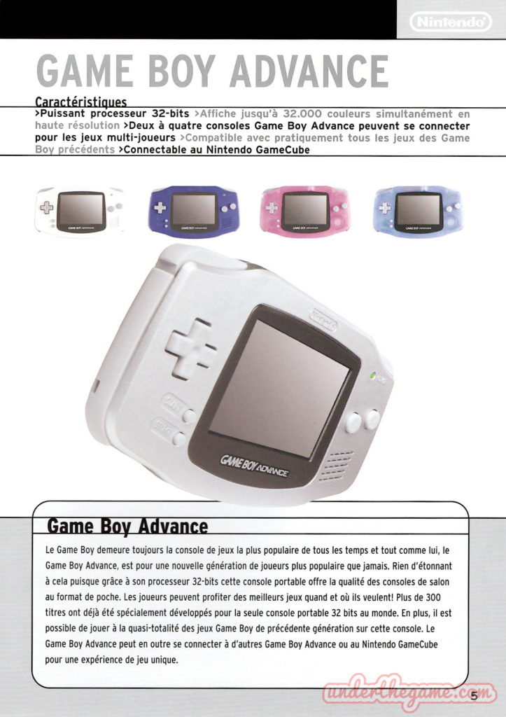Catalogue GameCube et GBA - Nintendo - 2003 [VF] - underthegame.com