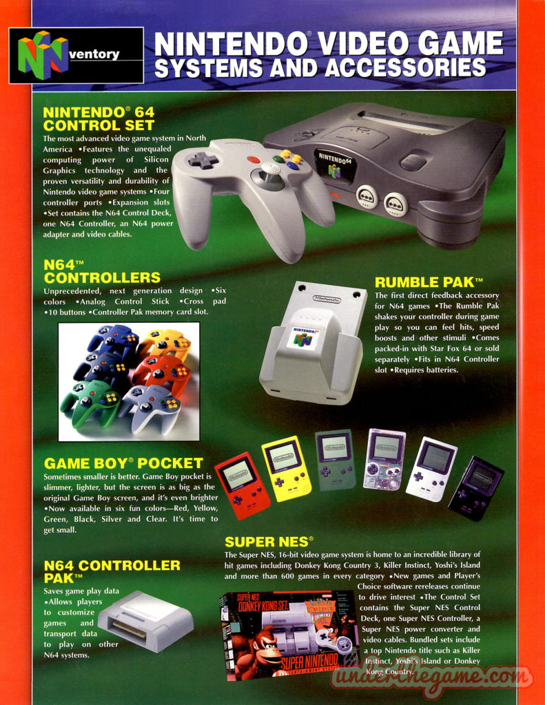 Flyer 1997 Products - Nintendo [USA] - underthegame.com
