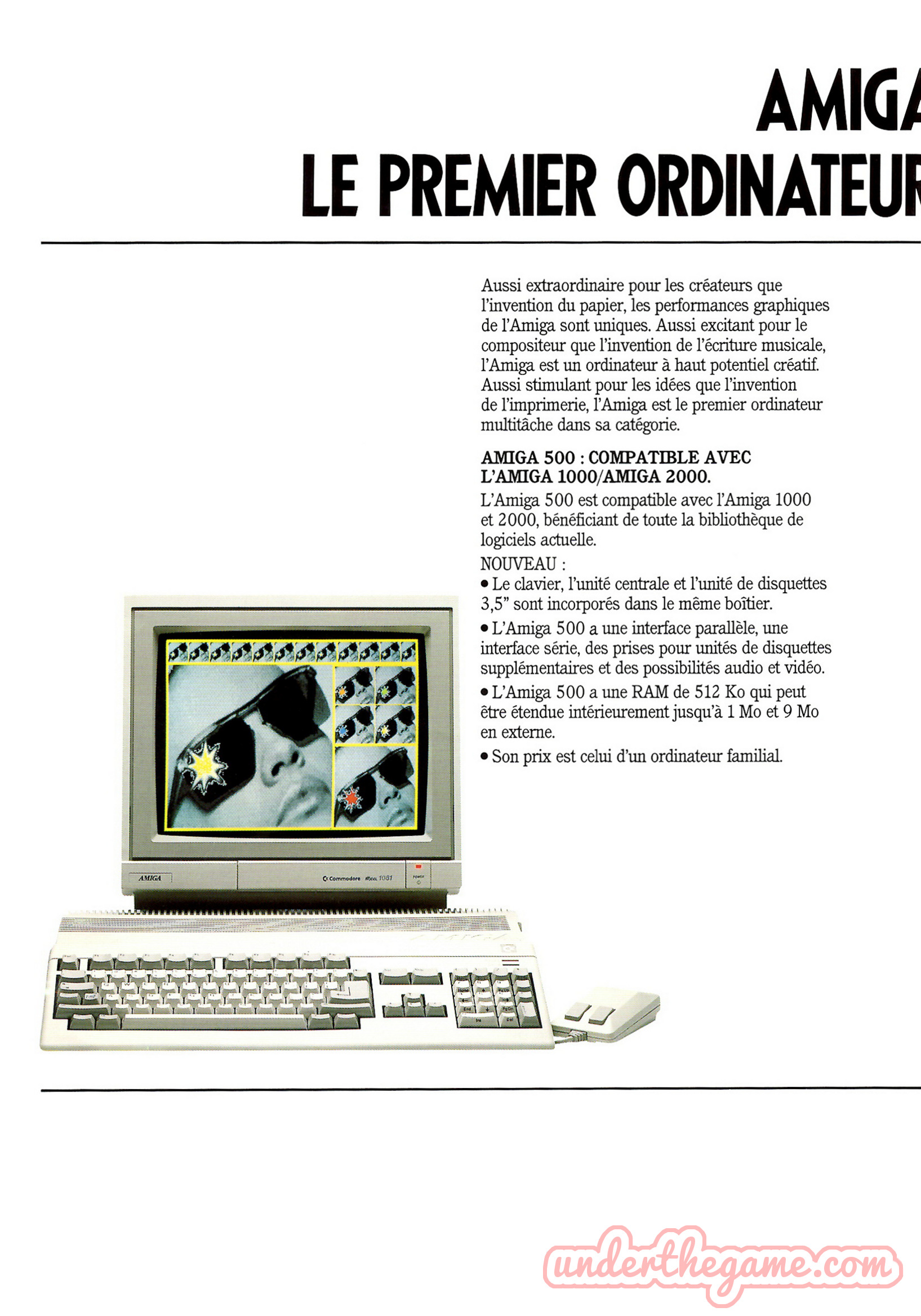 Flyer Amiga 500 - Commodore - 1987 [VF] - underthegame.com