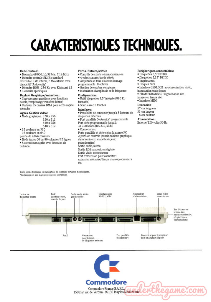 Flyer Amiga 500 - Commodore - 1987 [VF] - underthegame.com