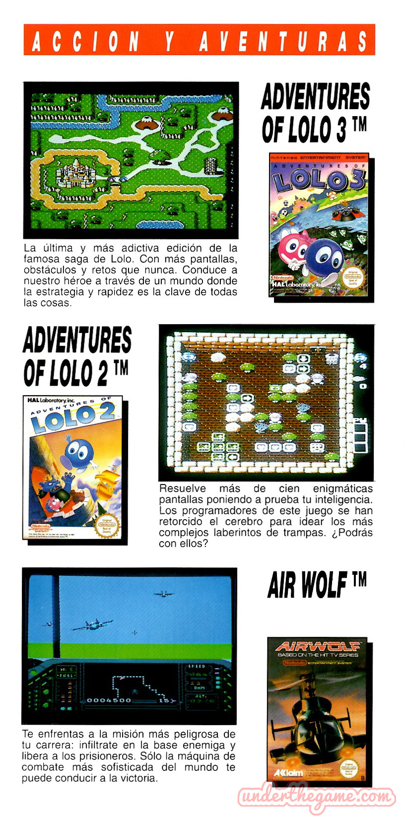 Catalogue NES - Nintendo - 1990 [ESP] - underthegame.com