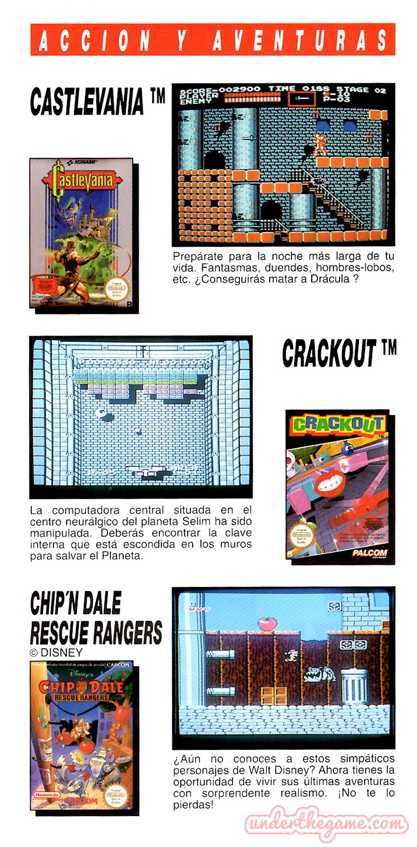 Catalogue NES - Nintendo - 1990 [ESP] - underthegame.com