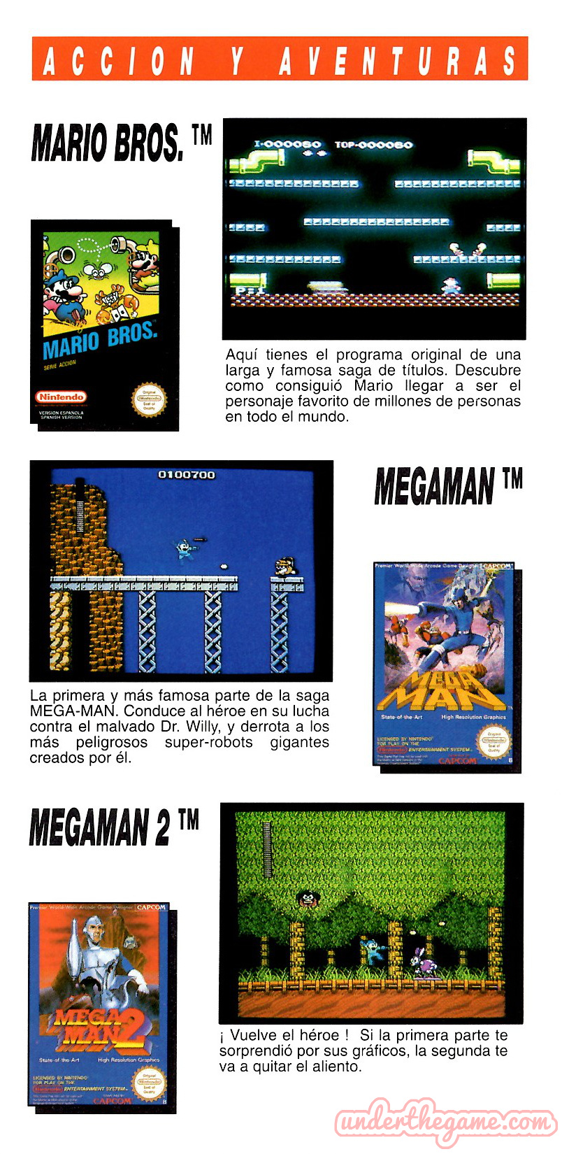 Catalogue NES - Nintendo - 1990 [ESP] - underthegame.com