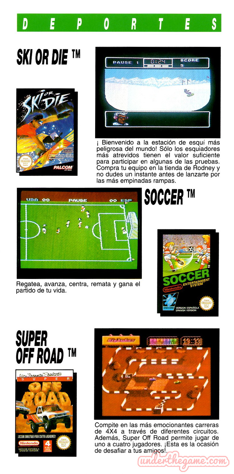 Catalogue NES - Nintendo - 1990 [ESP] - underthegame.com