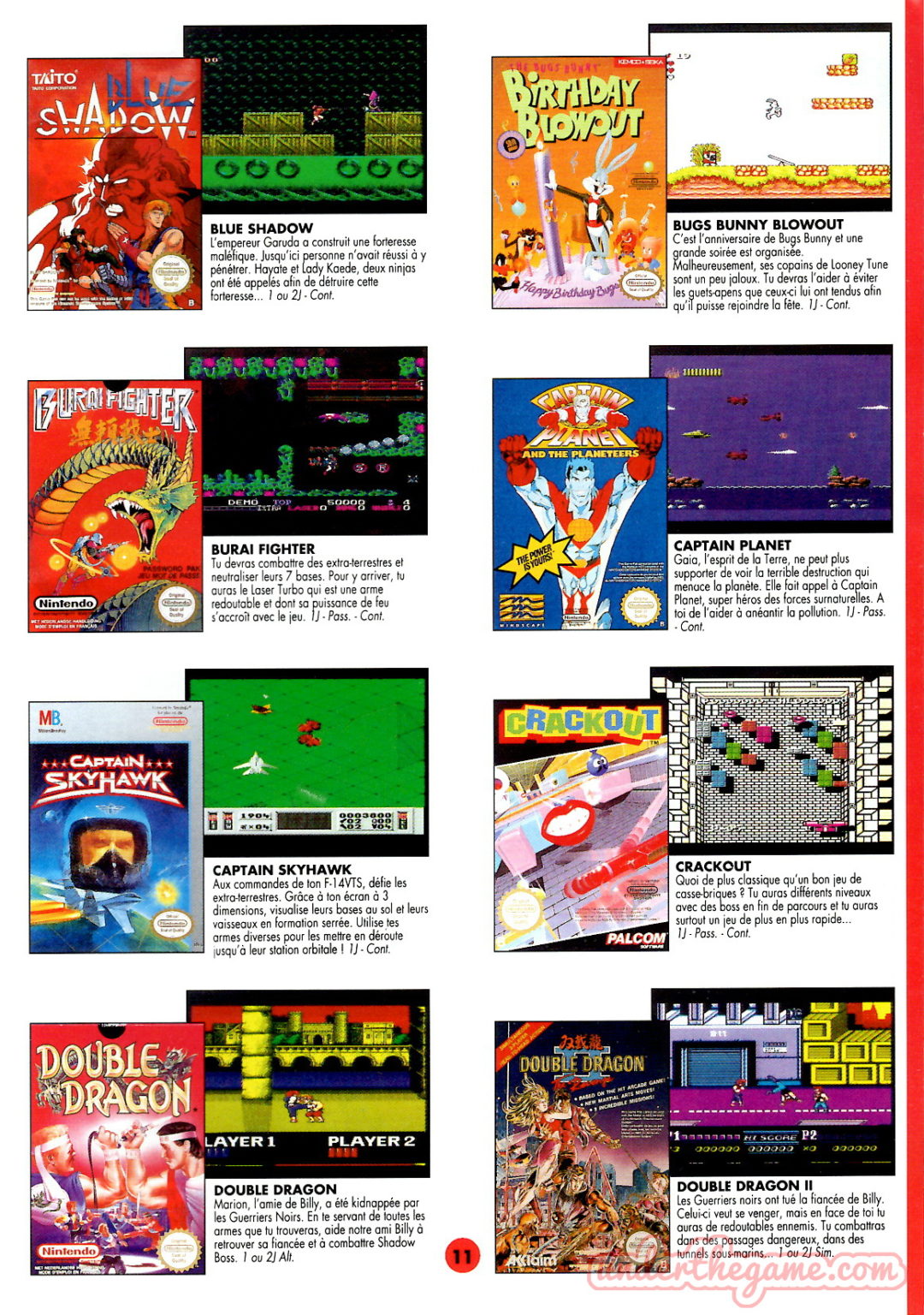 Catalogue Jeux Nintendo - 1993 [BE] - underthegame.com
