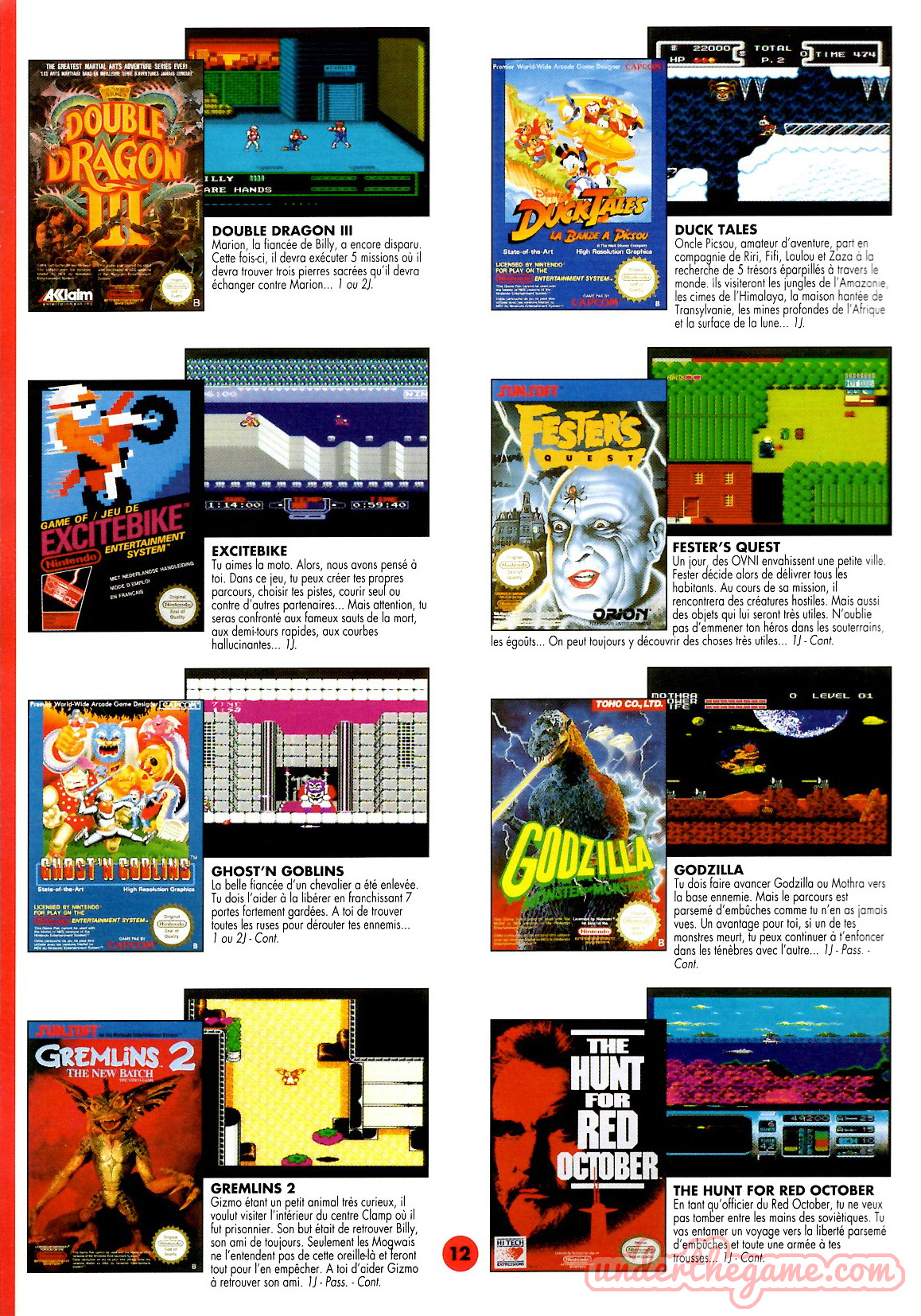 Catalogue Jeux Nintendo - 1993 [BE] - underthegame.com