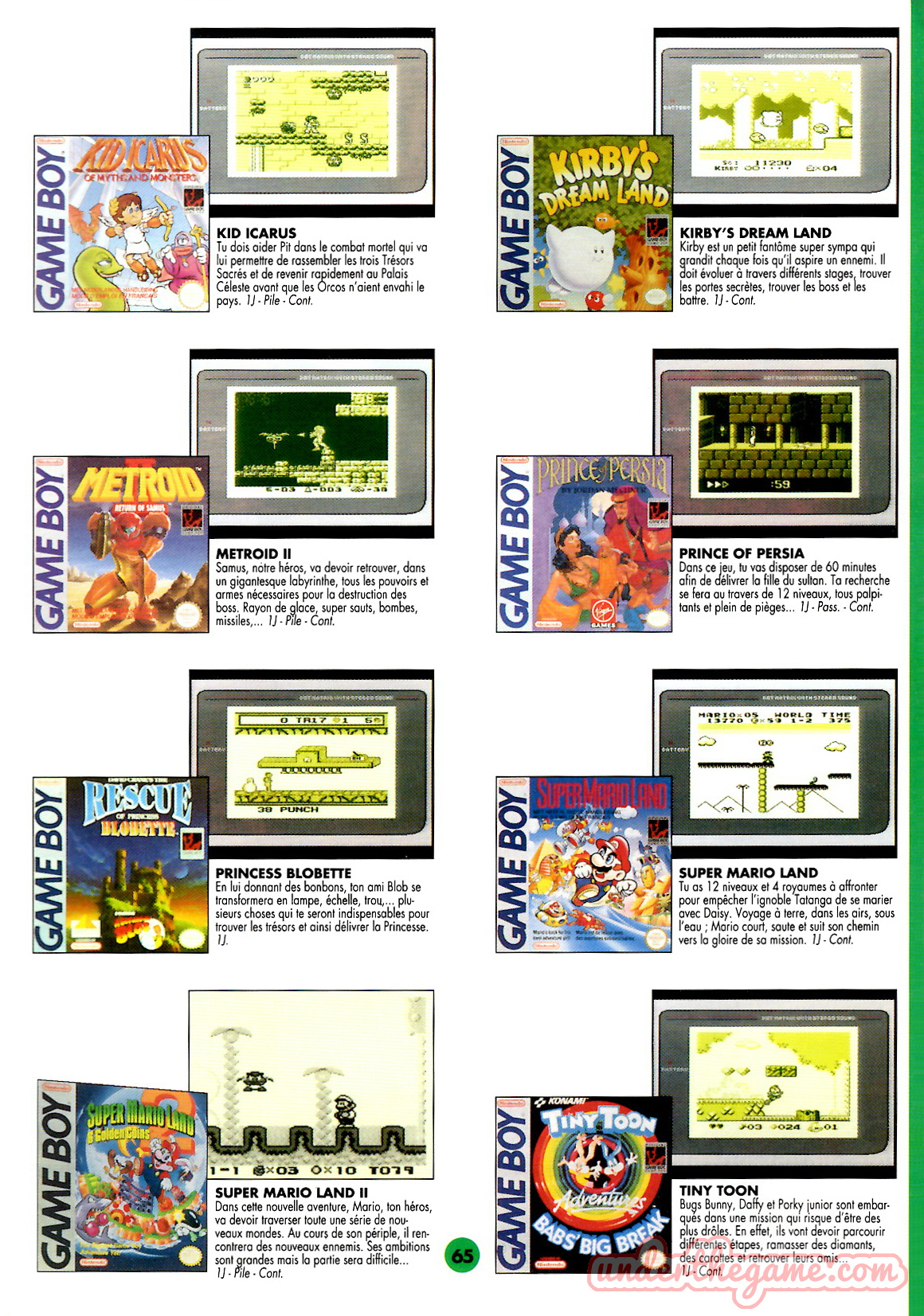 Catalogue Jeux Nintendo - 1993 [BE] - underthegame.com