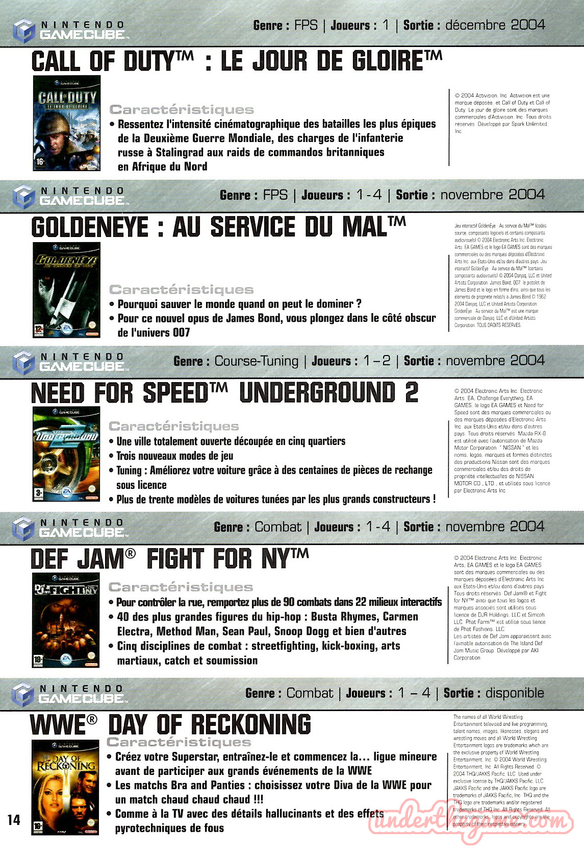 Catalogue des nouveautés - Nintendo - 2004-2005 [VF] - underthegame.com