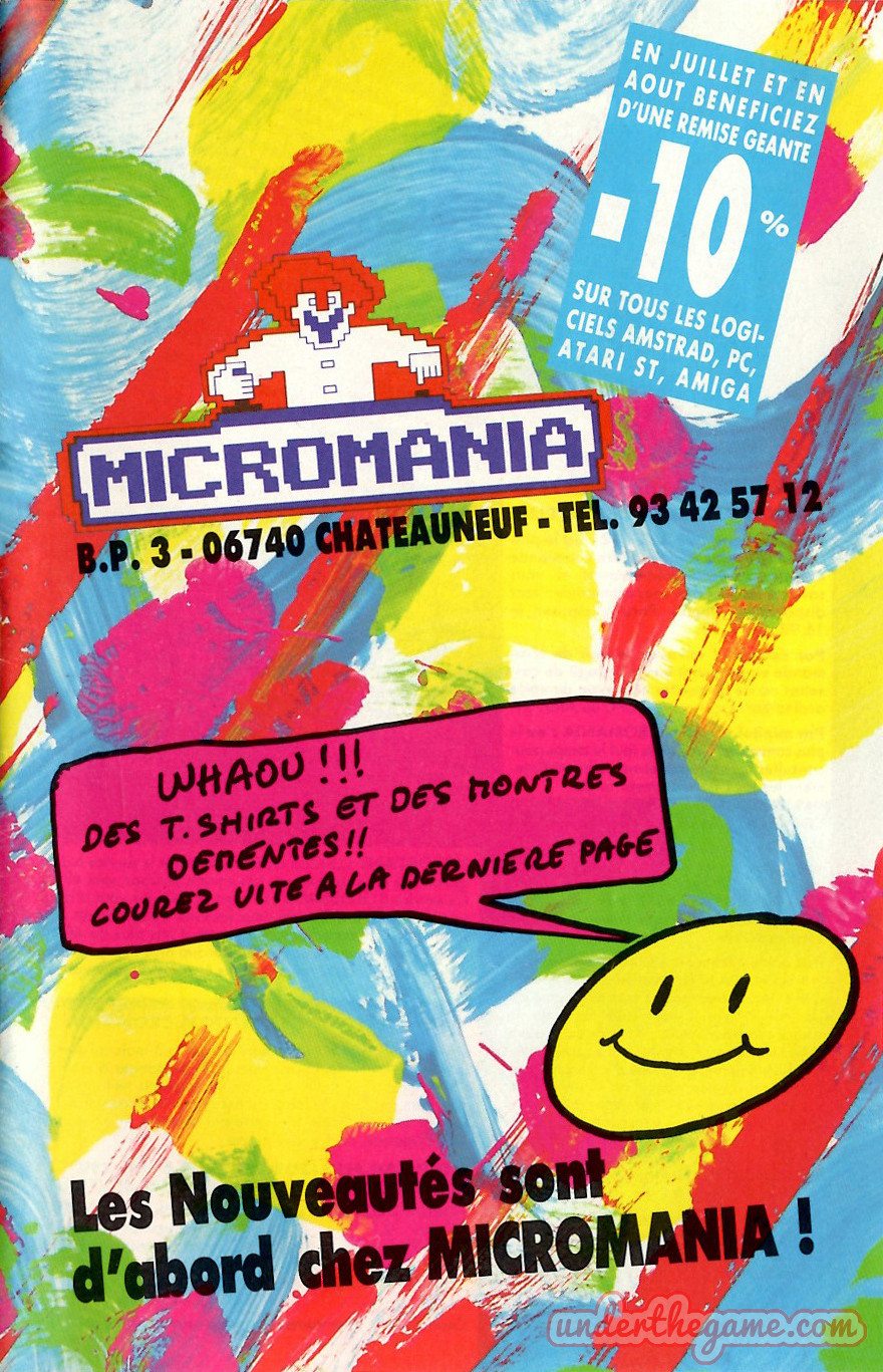Catalogue Jeux Micro-Ordinateurs – Micromania – Juillet / Août 1989 [VF ...