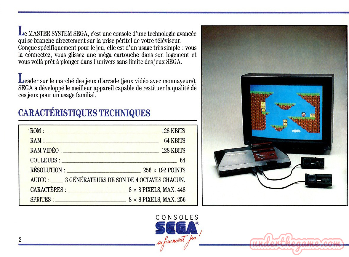 Catalogue Master System – Sega – 1990 [VF] - underthegame.com