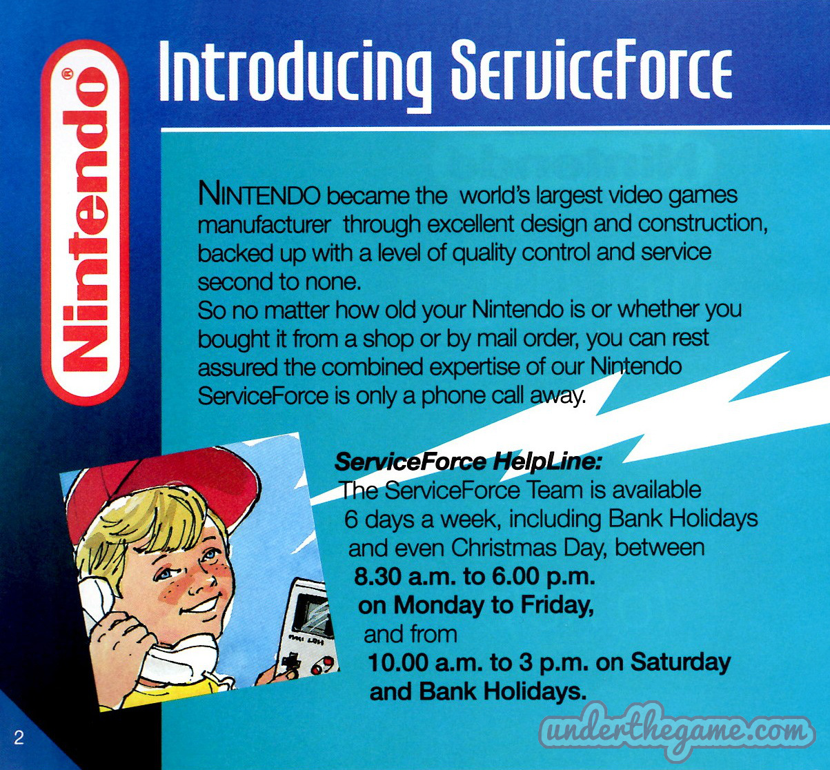 Brochure Service Force Centre Customer - Nintendo - 90's [UKV ...